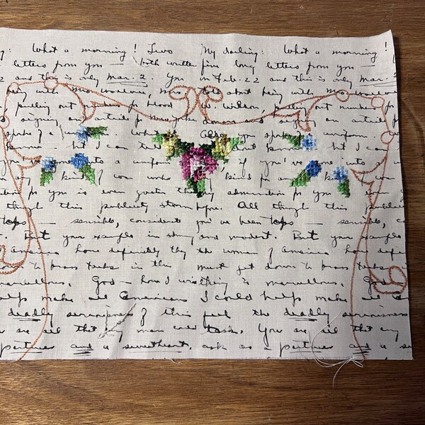 Handwriting Fabric - Etsy