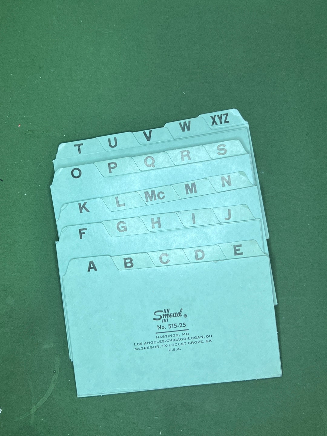 Green Index Divider Cards A-Z Unused 4 X 6 Junk Journal - Etsy