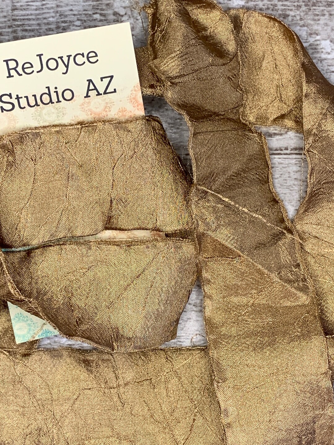 Hand Torn Ribbon Frayed Fabric Ribbon Antique Gold 3 Inches - Etsy