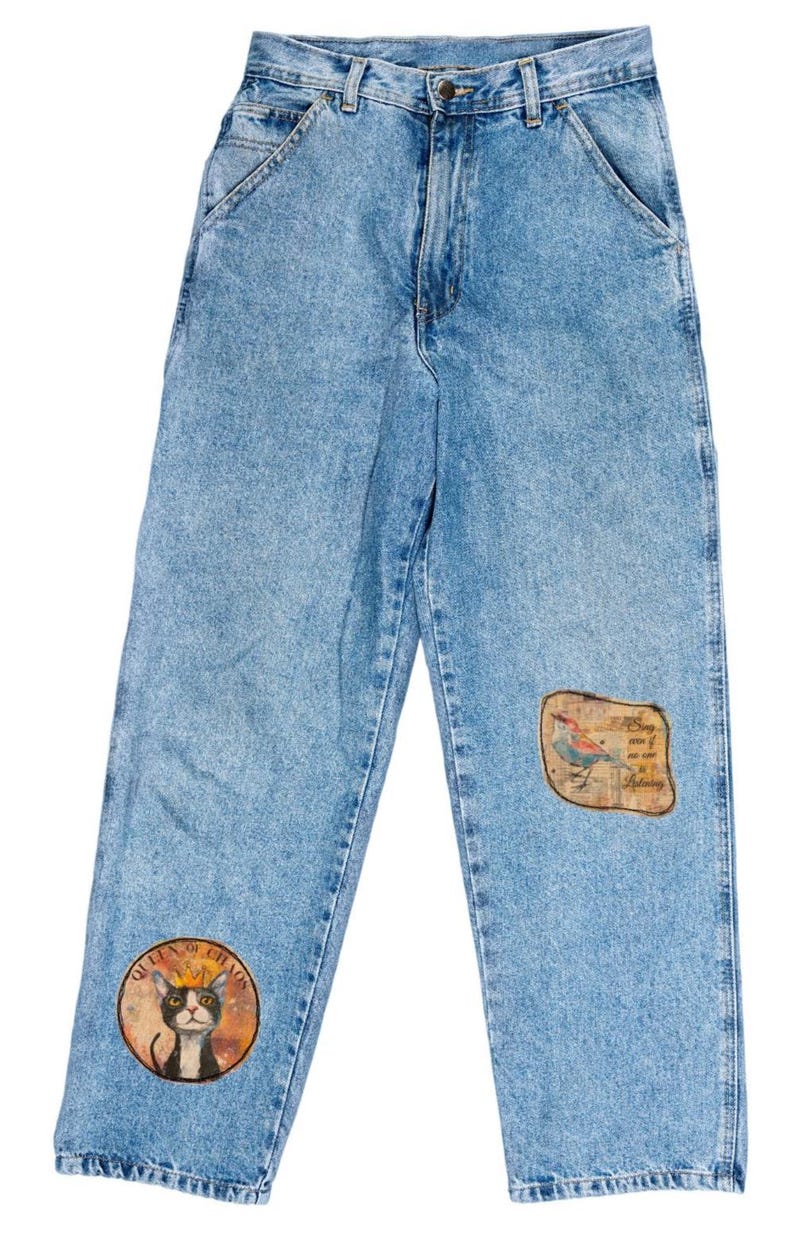 Iron on Patchboho Jean Patch: Upcycled Fabric Applique, Iron-on Denim ...