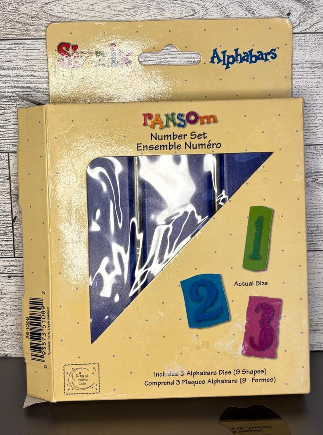 Vintage 2005 Sizzix Ransom Number Die Set 3 Dies, 9 Shapes Unused in ...