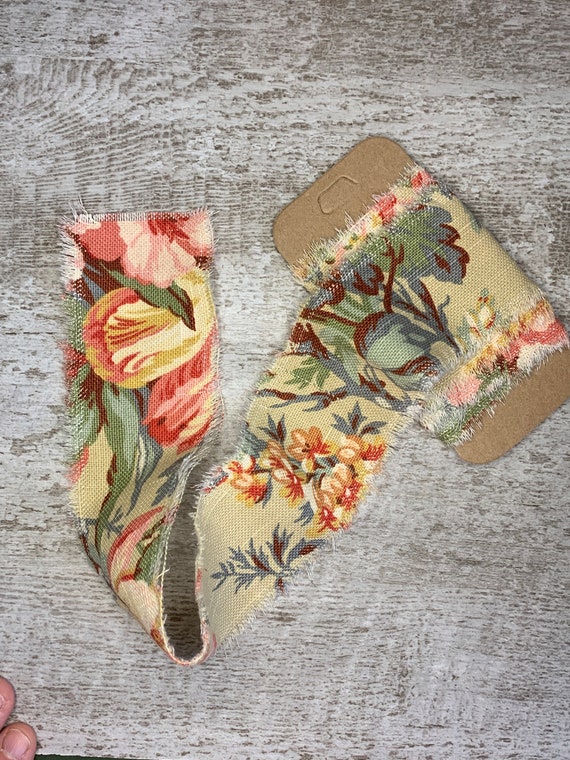 Hand Torn Ribbon Frayed Fabric Ribbon Shabby Chic Decor - Etsy