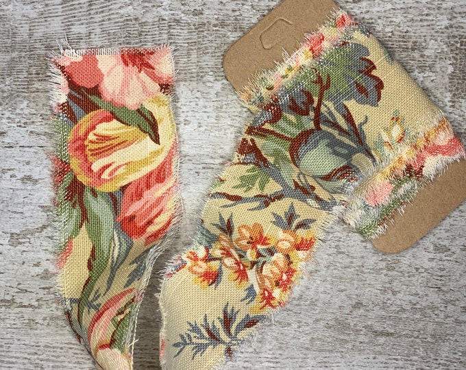 Hand Torn Ribbon Frayed Fabric Ribbon Shabby Chic Decor - Etsy
