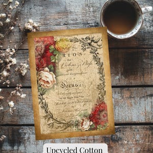 46 Boho Text Retro Text Custom 8x10 Fabric Panel for Sewing & Mixed ...