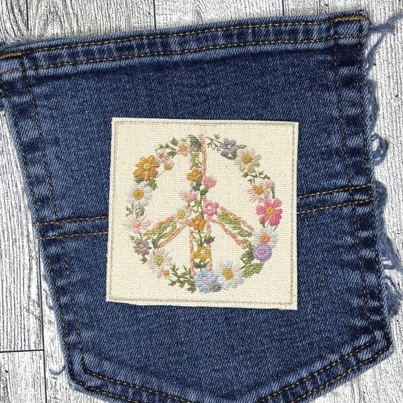 Peace Sign Applique - Etsy