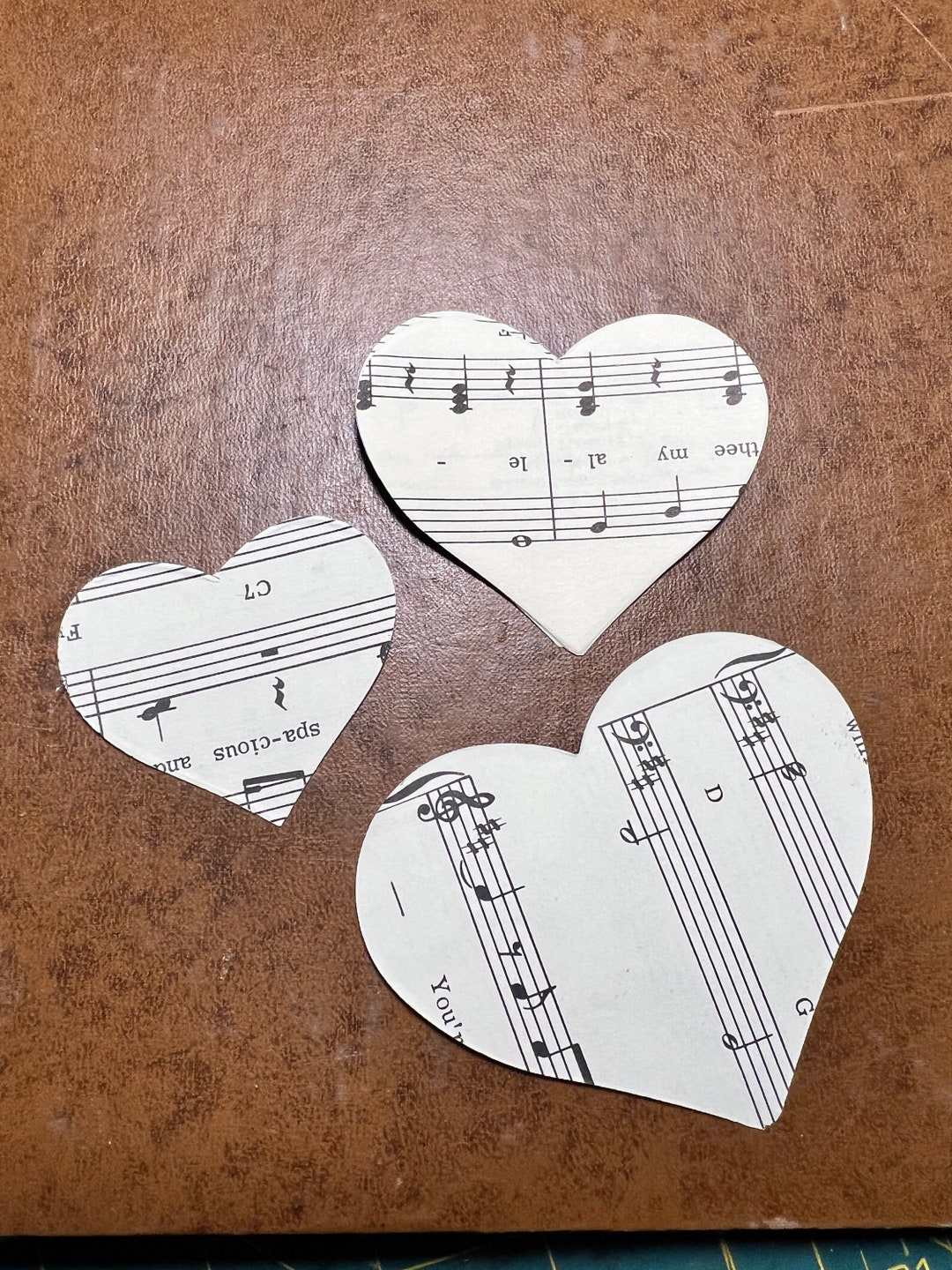 Repurposed Sheet Music Heart Die Cuts Set of 24 - Etsy