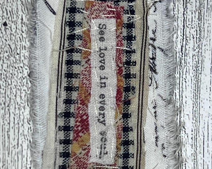 Handmade Mixed Media Upcycled Textile Fiber Art Brooch – Unique Fabric ...