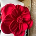 Extra Large Size Red Color Fabric Flower Brooch Oversized Shoulder With ...