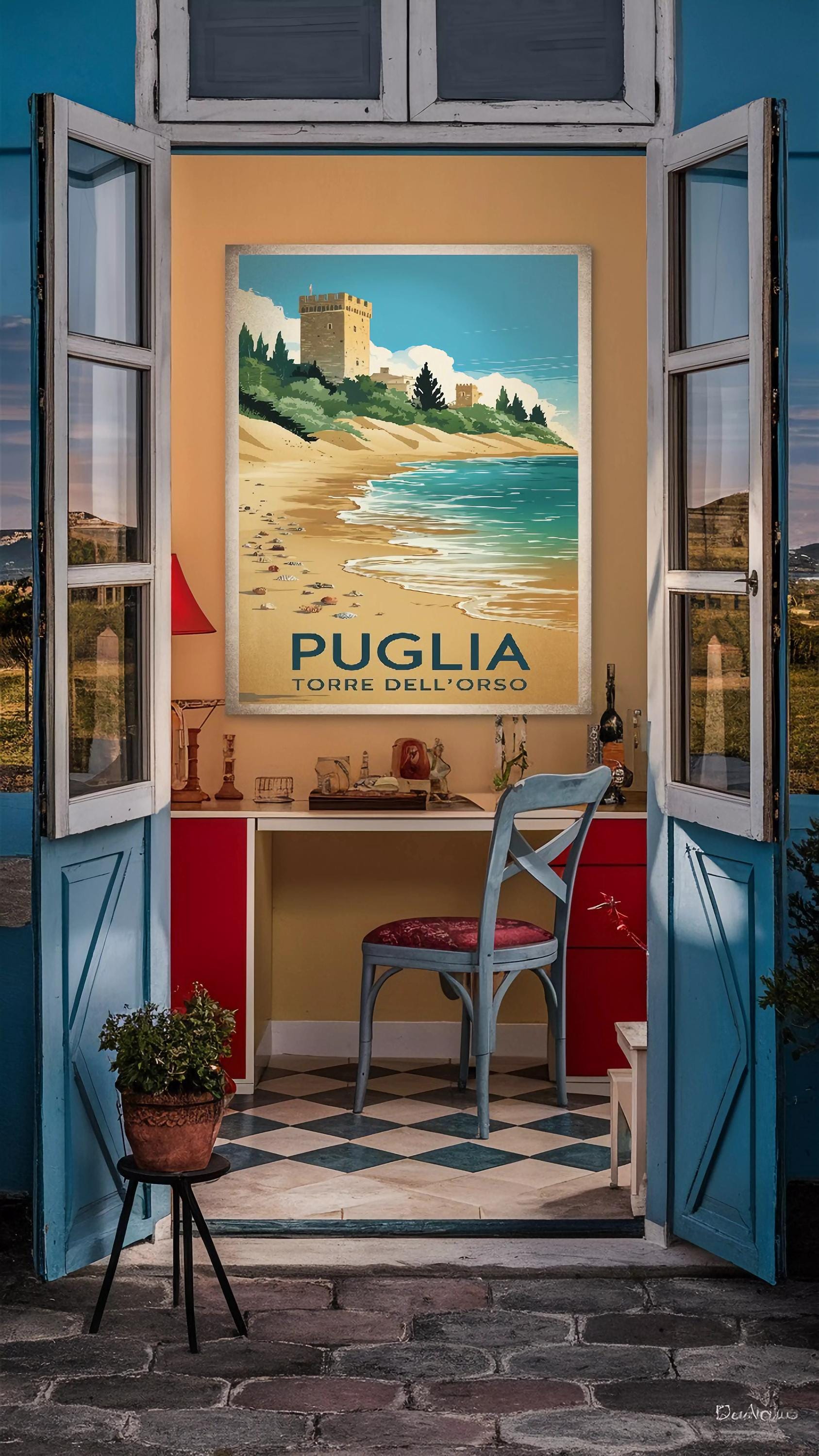 Collection of 5 Vintage Posters of Stunning Puglia Timeless Art and ...