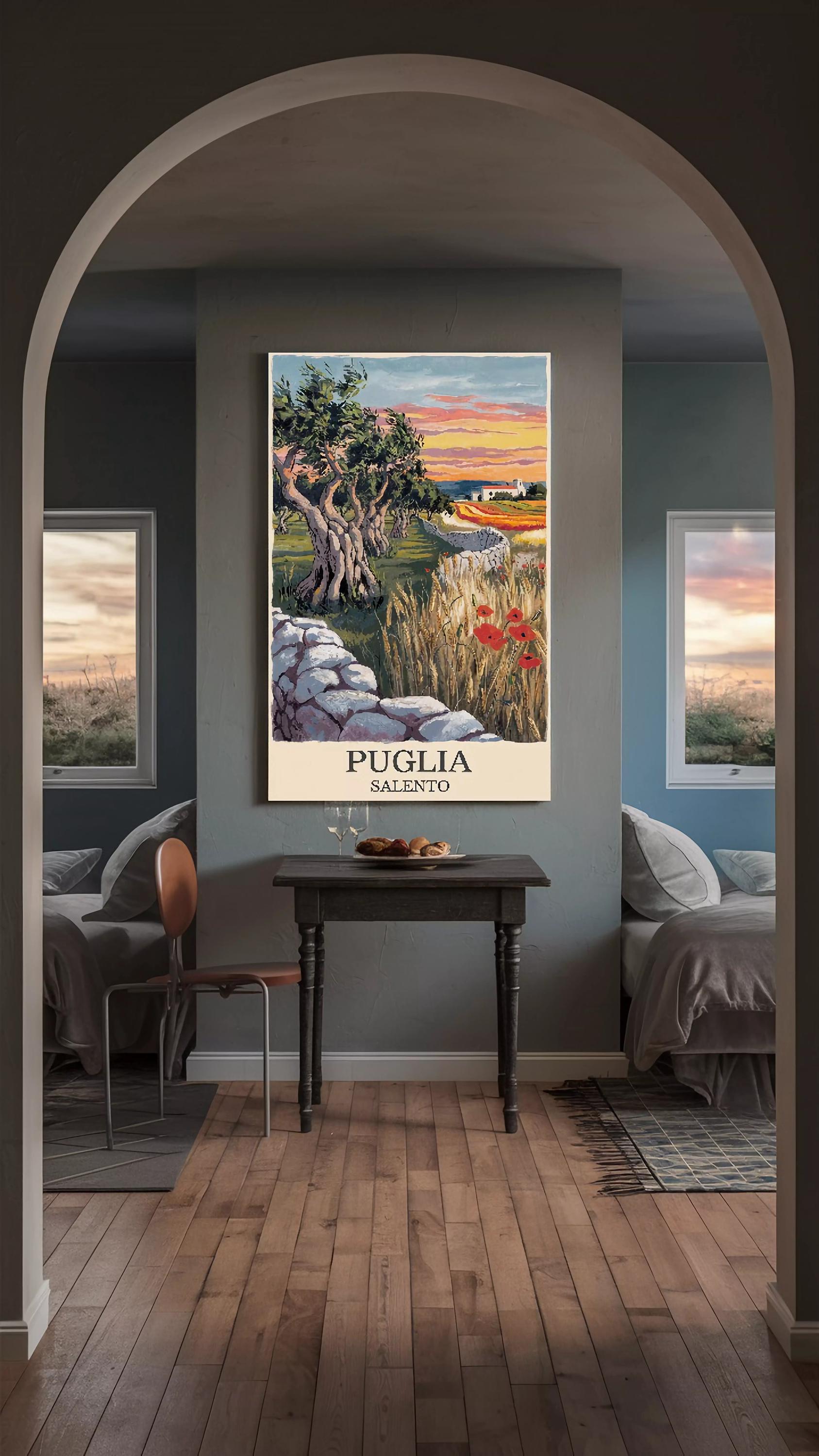 Collection of 5 Vintage Posters of Stunning Puglia Timeless Art and ...