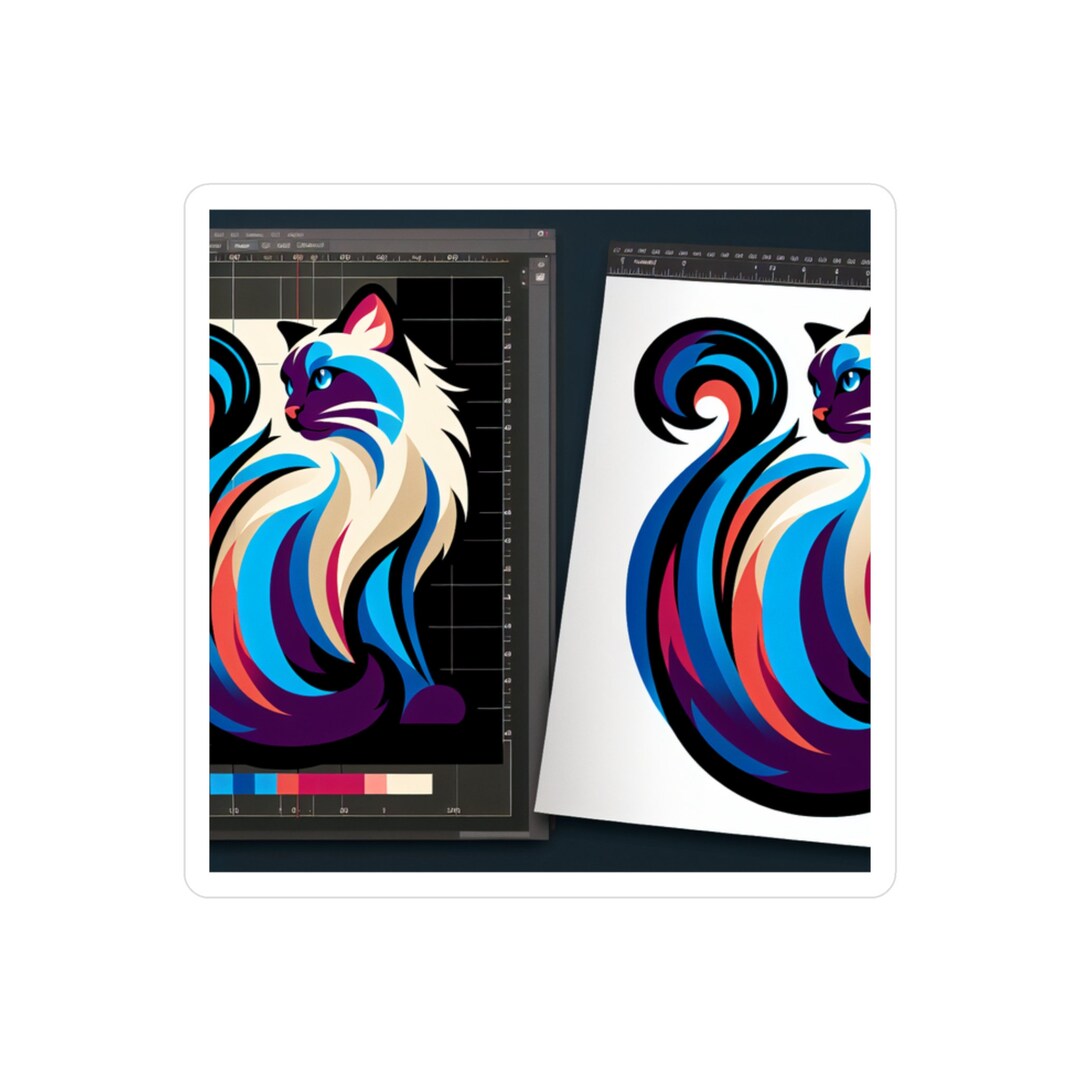 Emilia Casanova Ragdoll Frolic Art Deco Vinyl Decals - Etsy