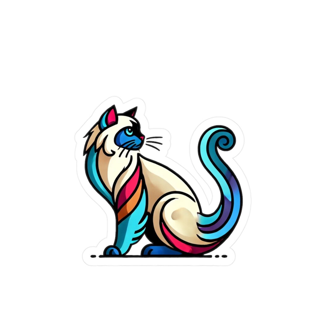 Seraphina Lazzaro - Vibrant Ragdoll Feline Fling Vinyl Decals - Etsy
