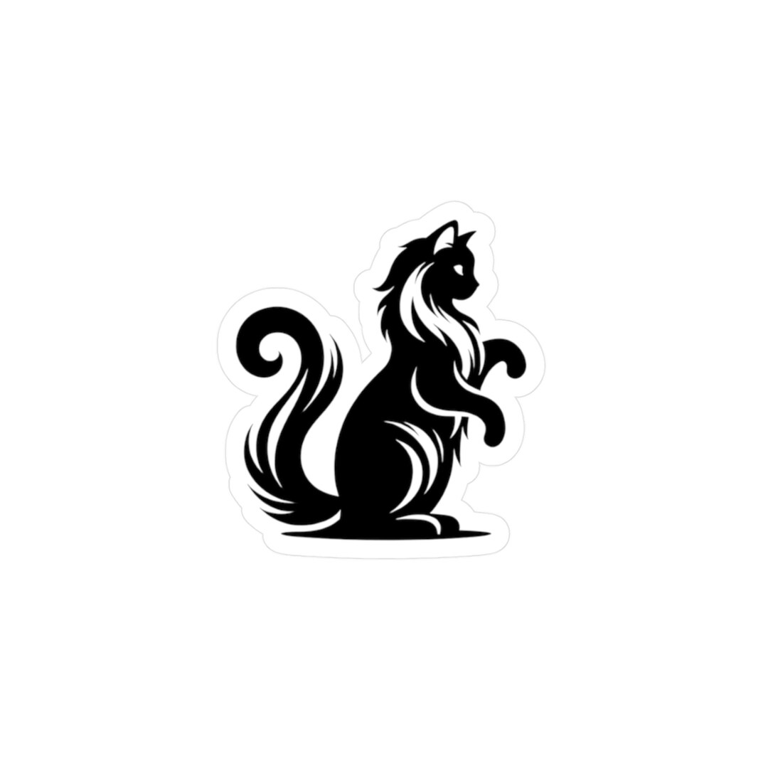 Benedetta Seraphina - Playful Ragdoll Silhouette - Bold Black Cat Vinyl ...