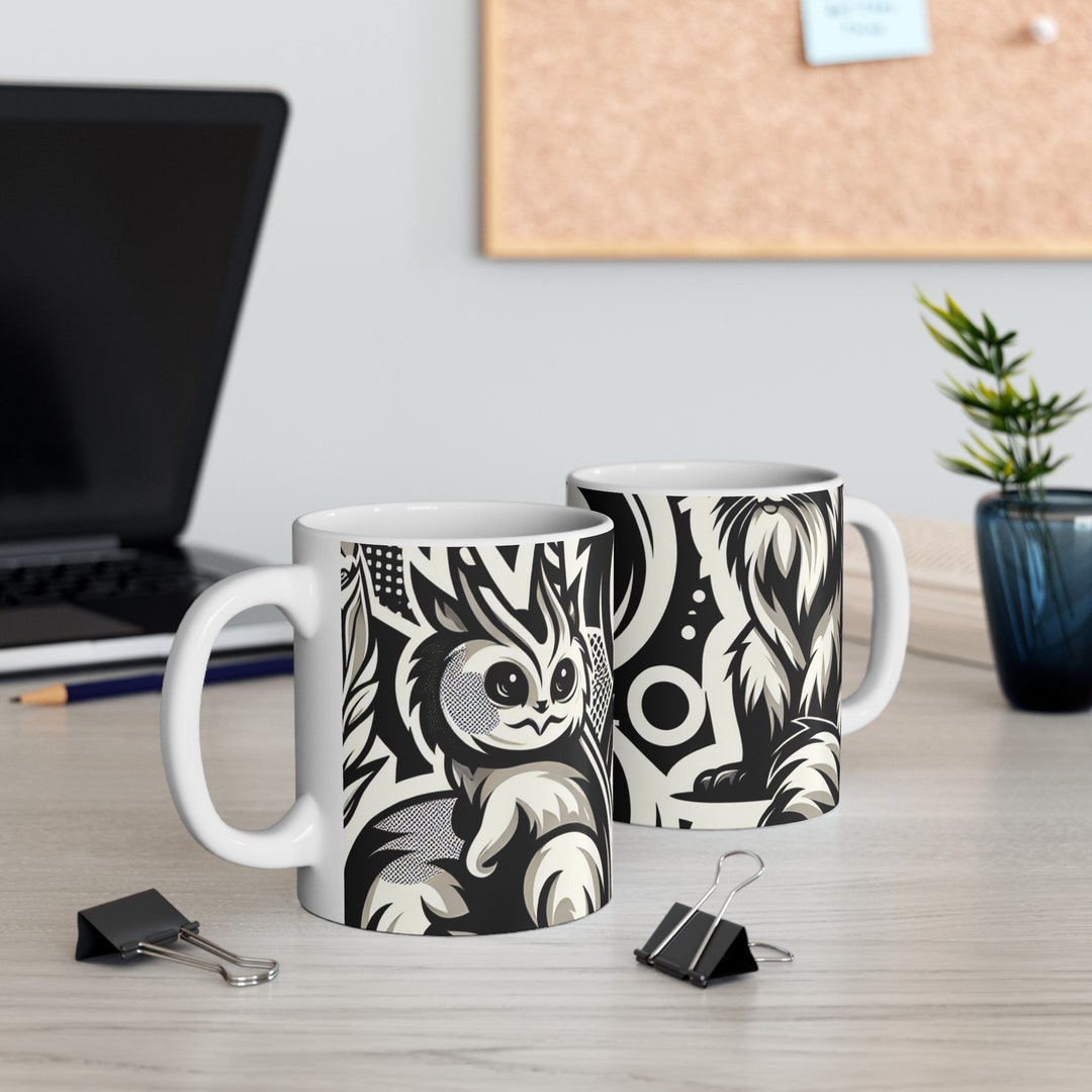 Comic Style Pet Mug - Cartoon Characters of Rare Exotic Pets- Mugs - Etsy