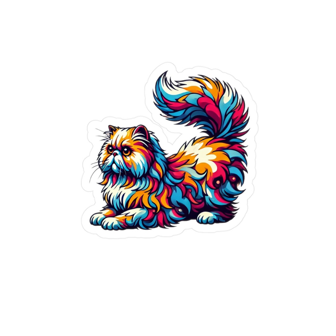 Vibrant Kitty Pounce Vinyl Decalsvibrant Kitty Vinyl Decals Pounce ...