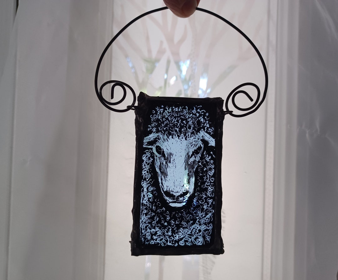 Sheep, Stained Glass, Suncatcher, for Windows, Sheep, Ewe, Illustration ...