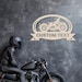 Custom Motorcycle Wood Wall Sign Personalized Automotive Lover Wooden ...