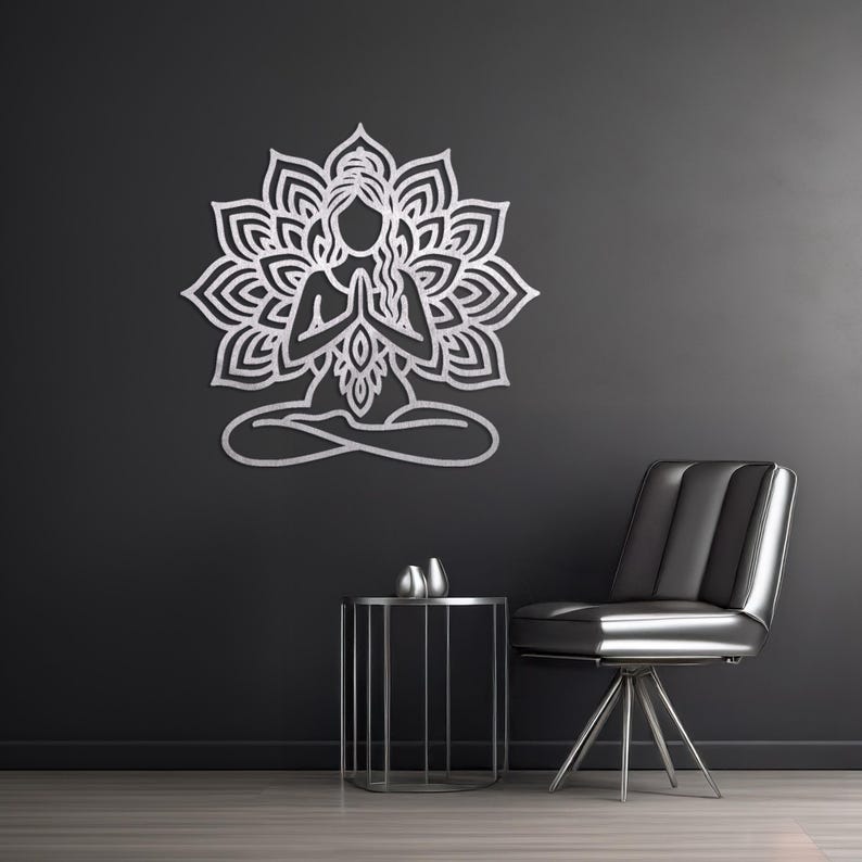 Mandala de madera para pared • Letrero de madera para meditación ...