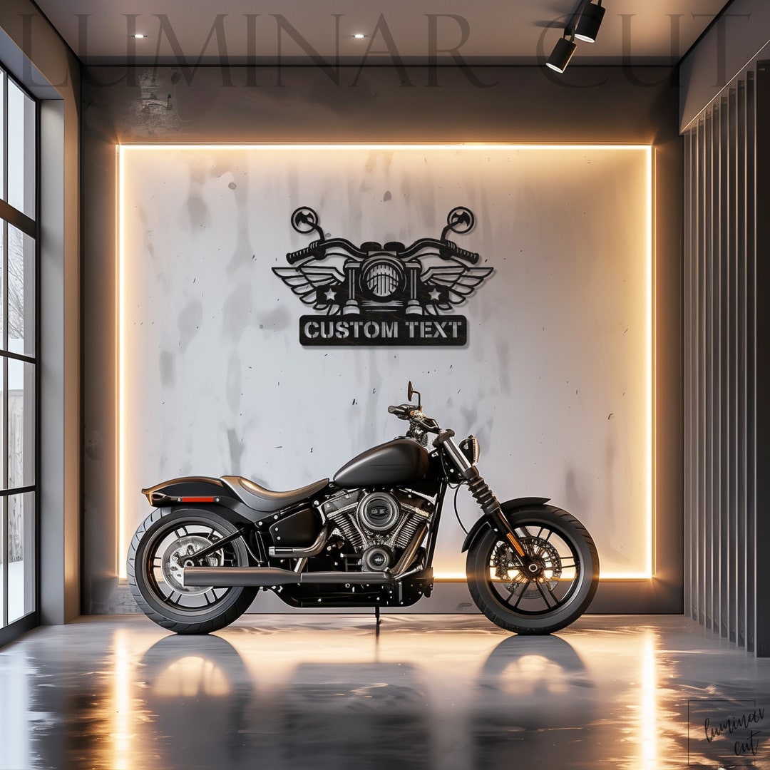Custom Motorcycle Wood Wall Sign • Personalized Automotive Lover Wooden ...