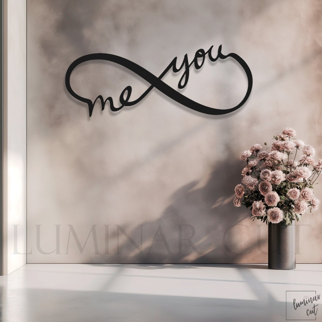 Me & You in Infinity Symbol Sign • Custom Wooden Wall Art • Decorative ...