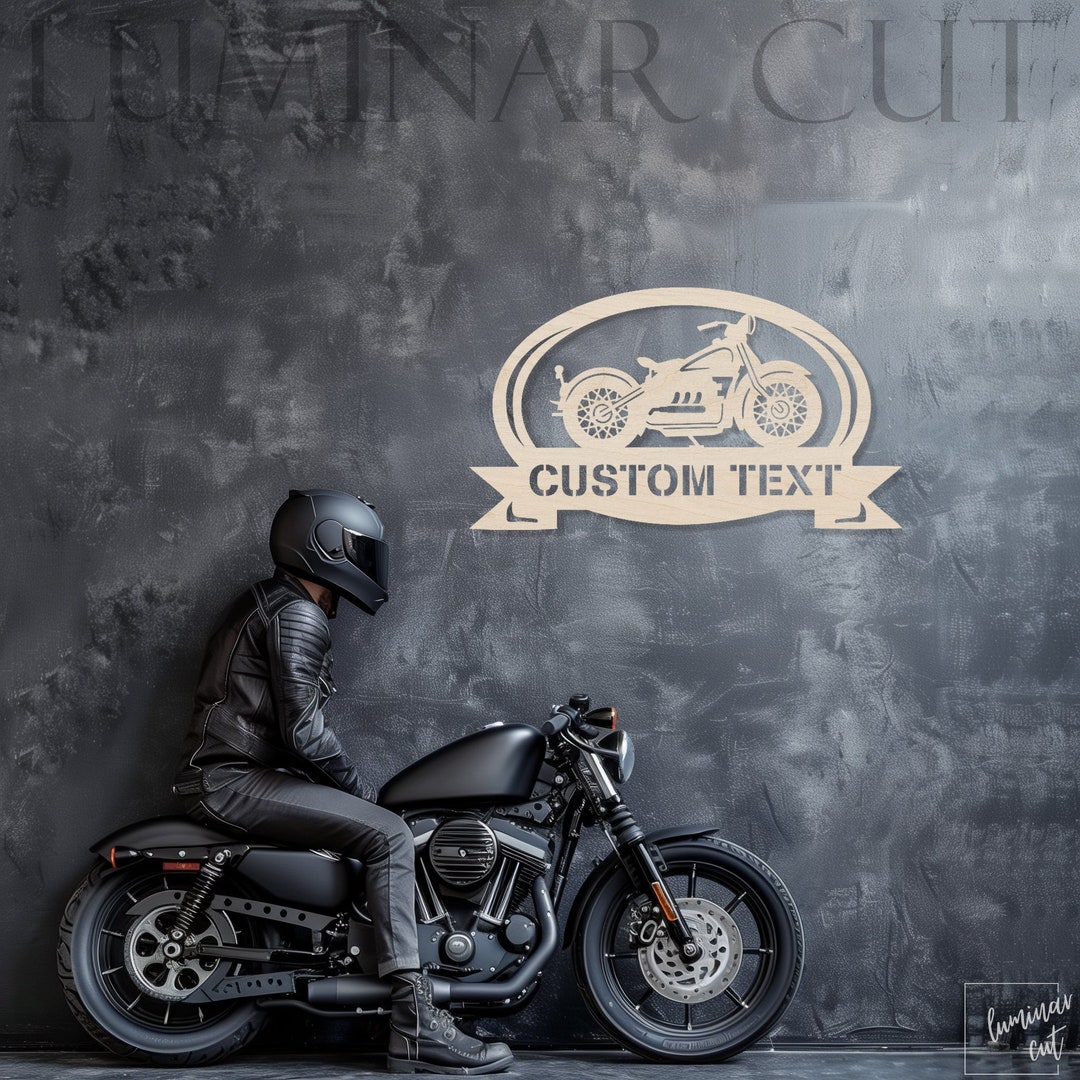 Custom Motorcycle Wood Wall Sign • Personalized Bike Lover Wooden Wall ...