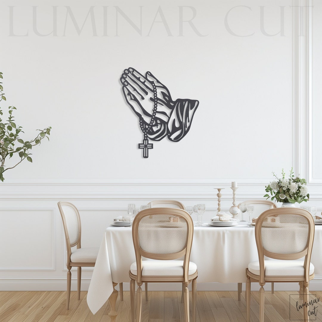 Custom Prayer Wood Sign Religious Wooden Wall Art Plywood Rosary Wall ...