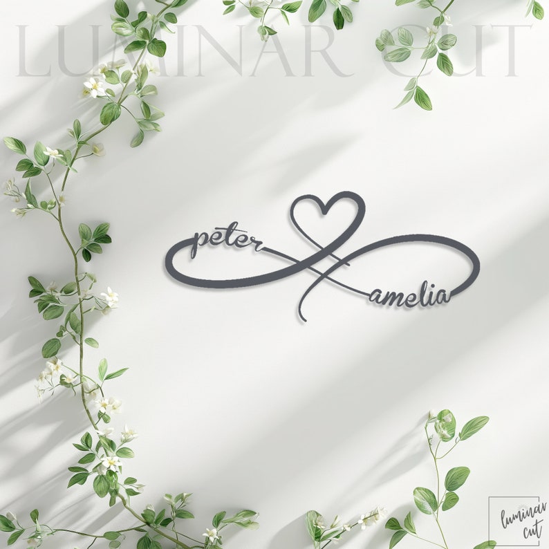 Personalized Infinity Sign With Heart • Custom Wooden Wall Art ...