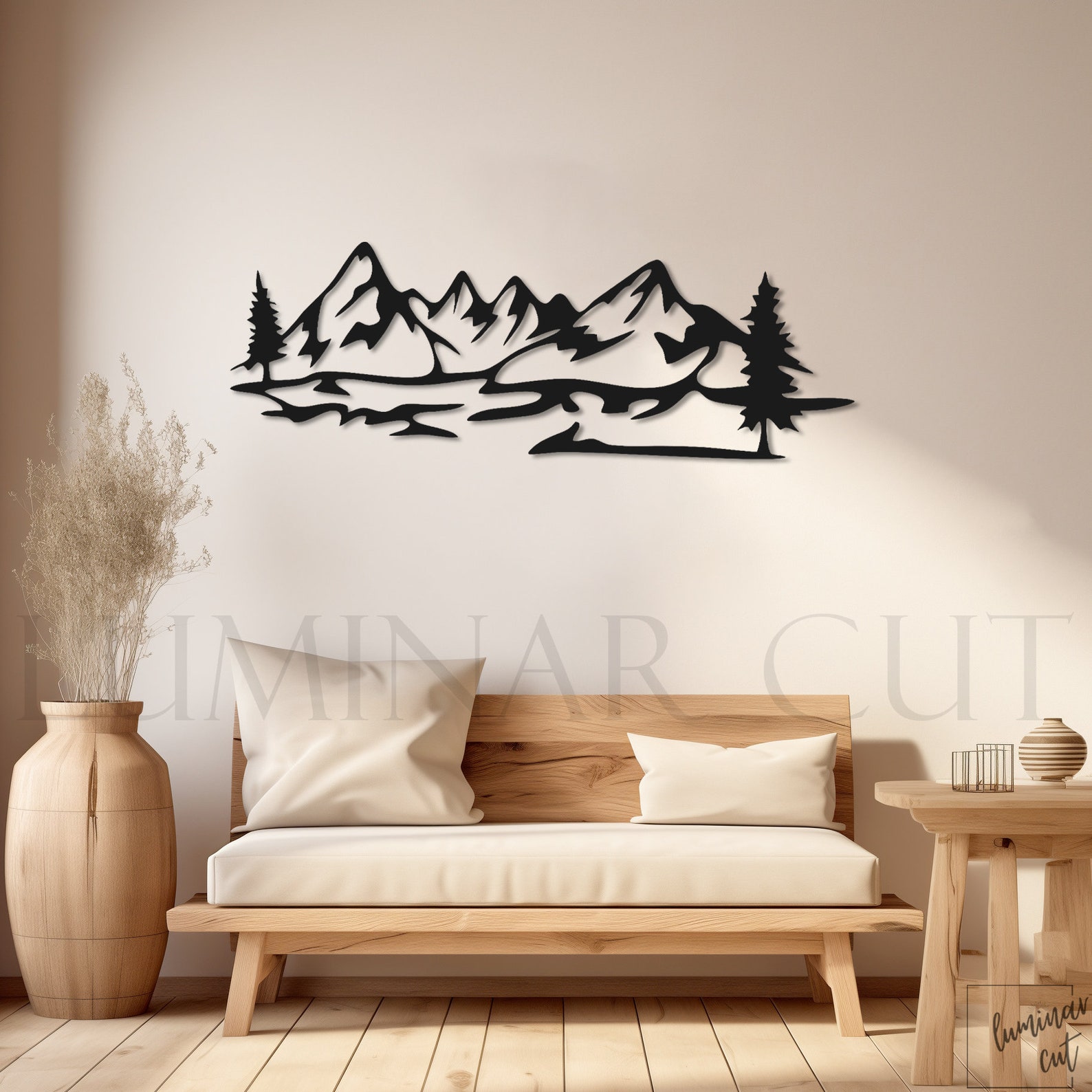 Mountain & Forest Sign • Custom Wooden Wall Art • Decorative Wall ...