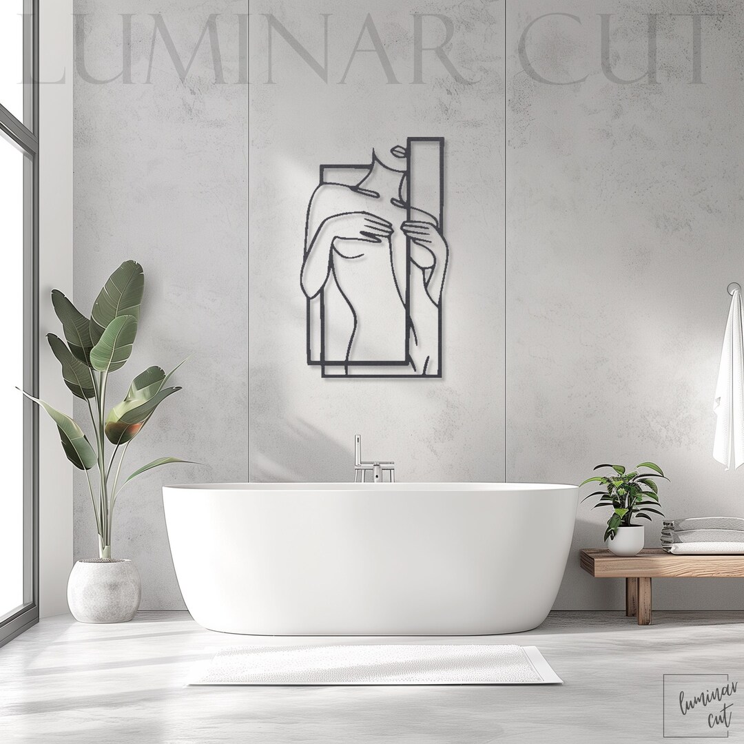 Naked Woman Wood Sign Female Body Wooden Wall Art Plywood Minimalist ...