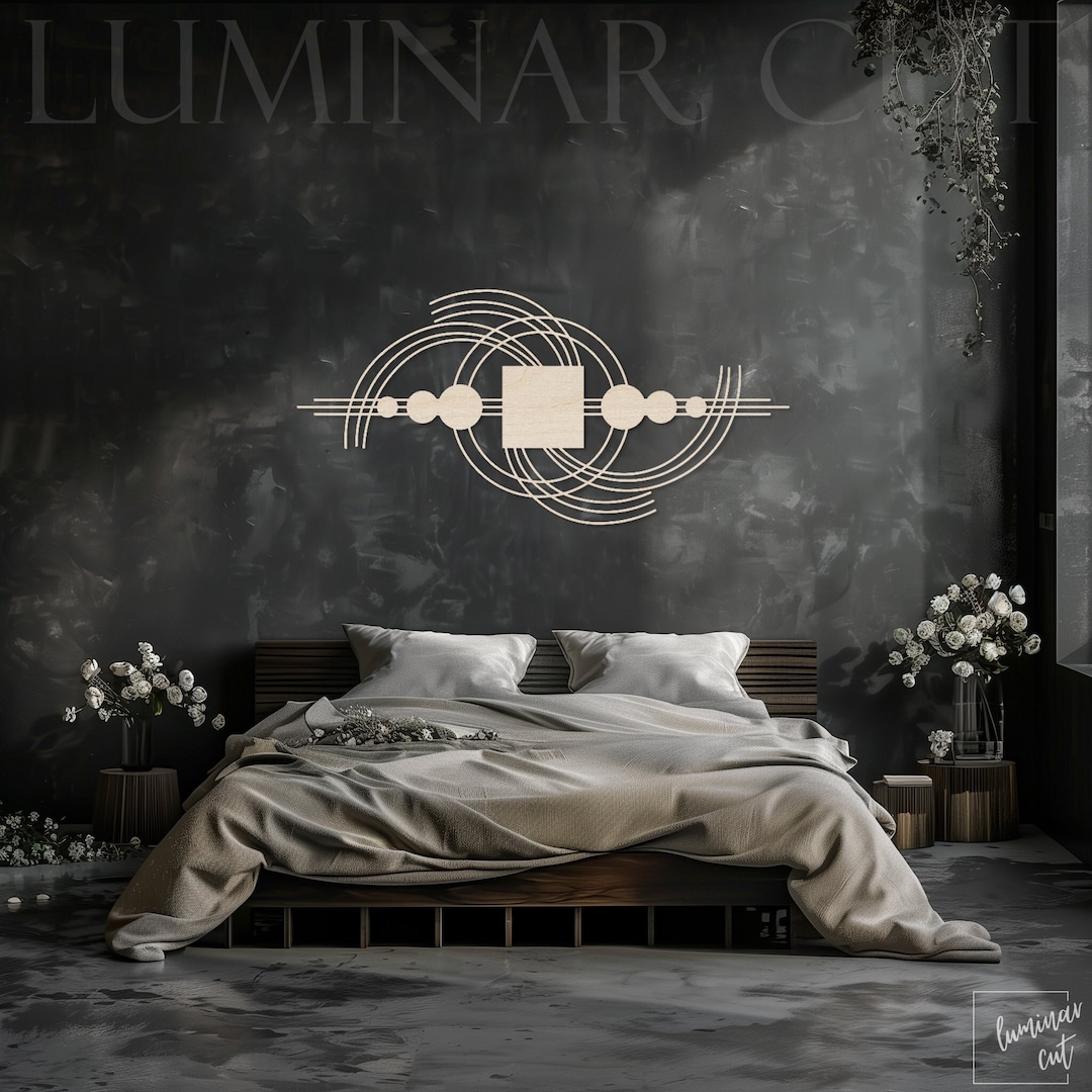 Modern Luxury Wood Sign • Mid Century Wooden Wall Art • Abstract ...