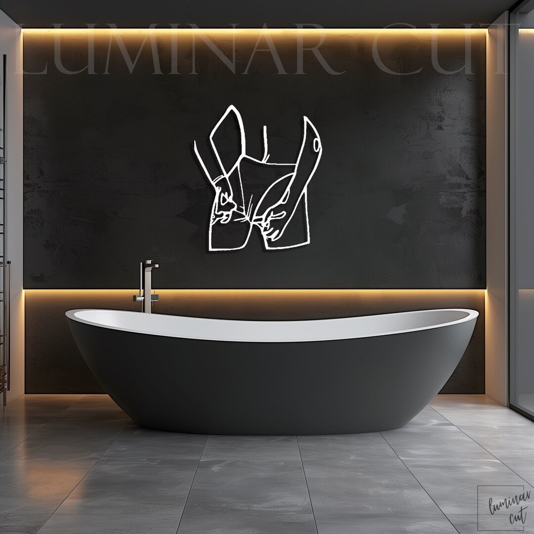 Naked Woman Wood Sign Female Body Wooden Wall Art Plywood Minimalist ...