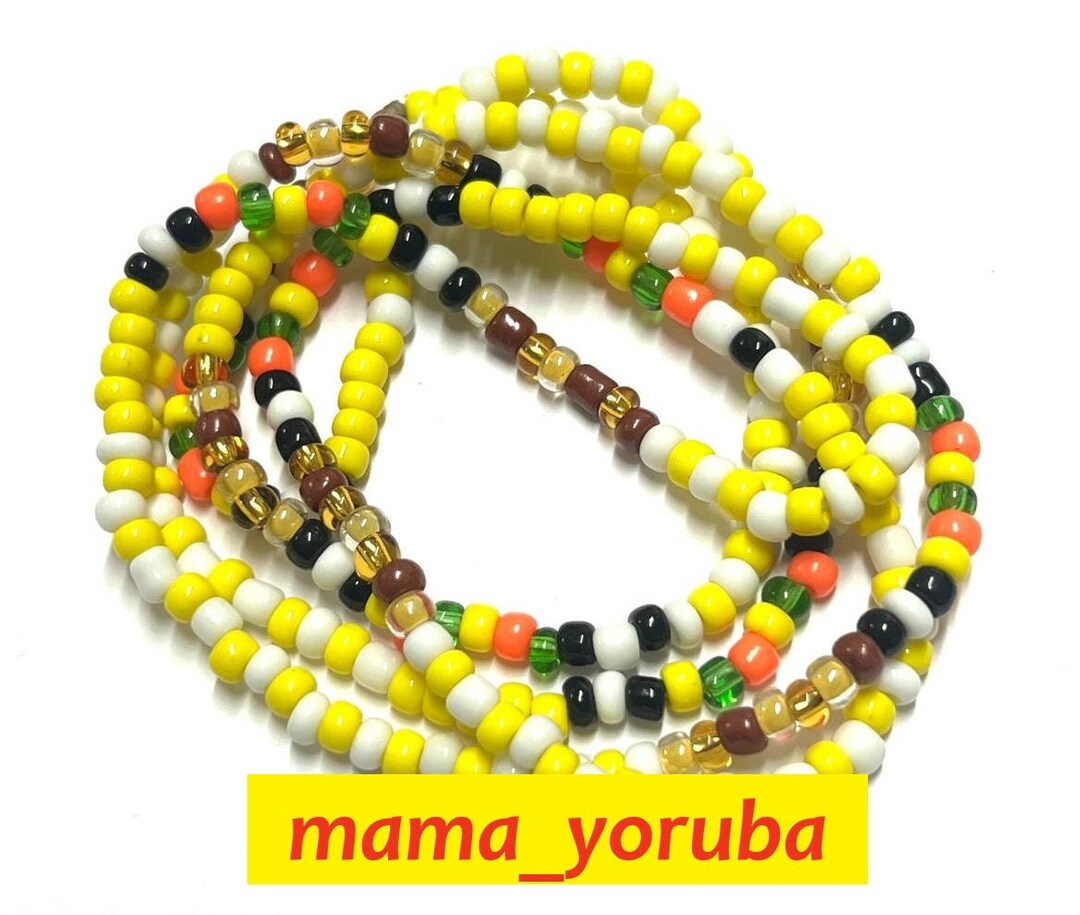 Eleke Oshun Ibu Akuaro Necklace SANTERIA Inlé INLE Handmade - Etsy