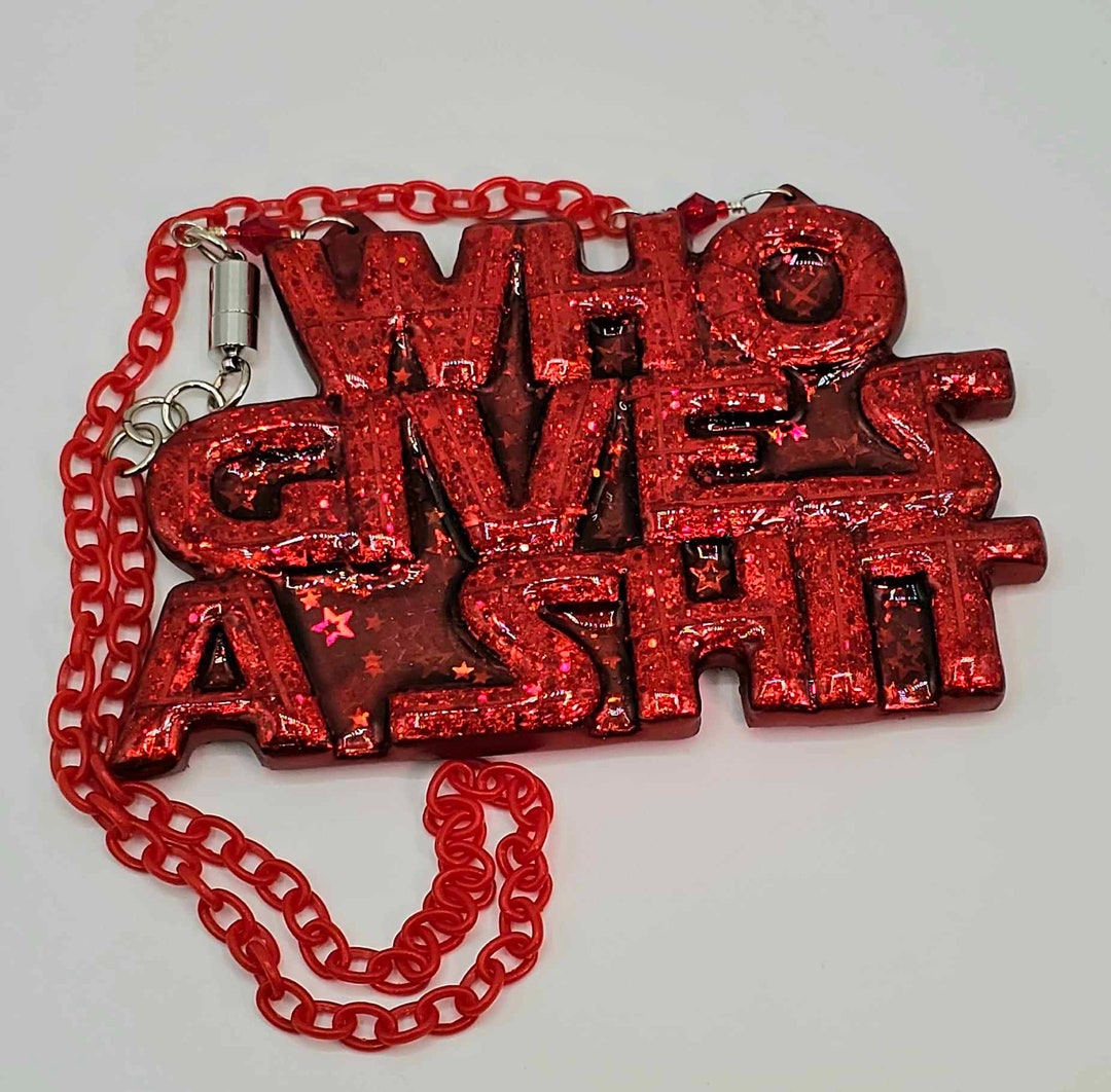 Who Gives A Shit Funny Gift for Her Funny Gift for Him Unisex Jewelry ...