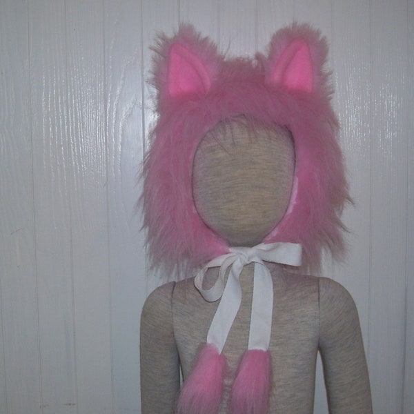 Pink Furry Cat Hat - Etsy