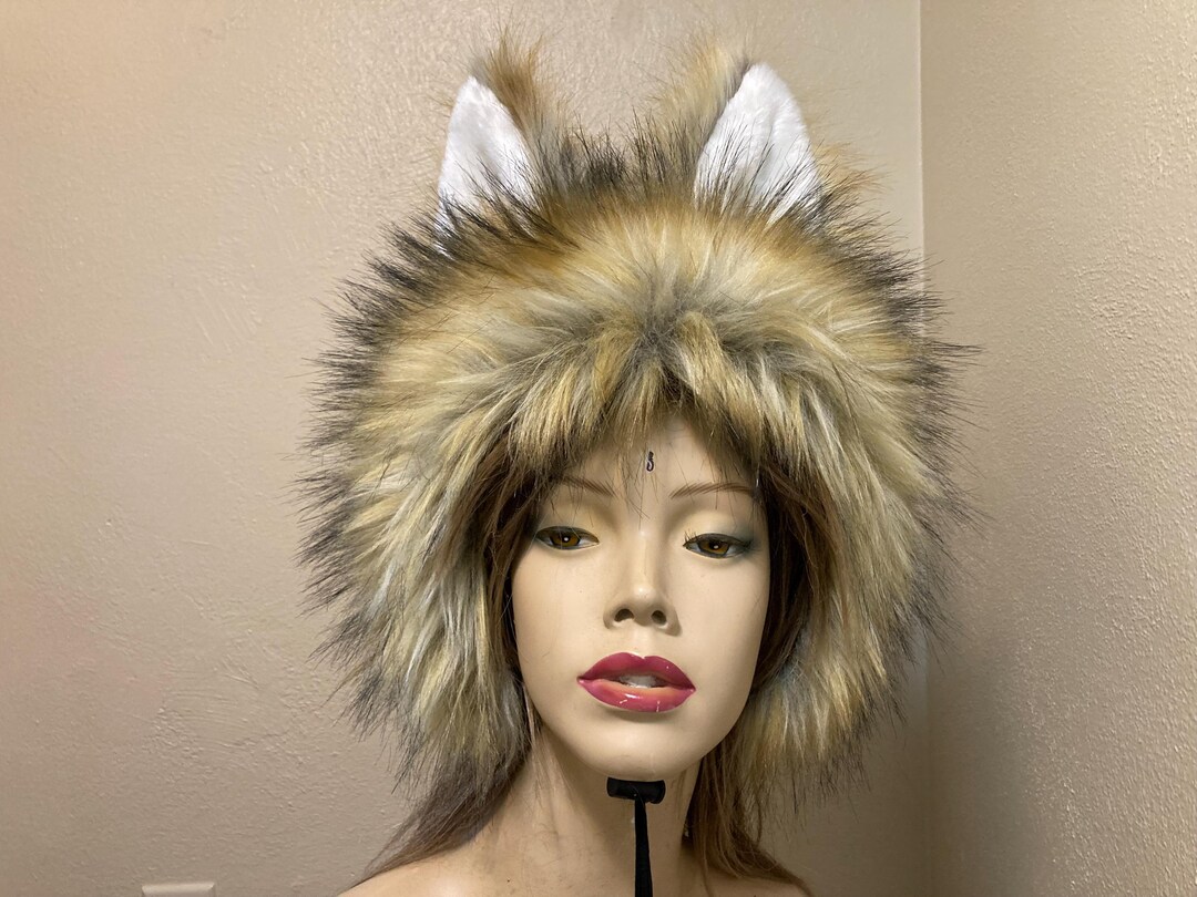 Faux Fur Wolf Hat: Big Ears Costume Head Piece - Etsy