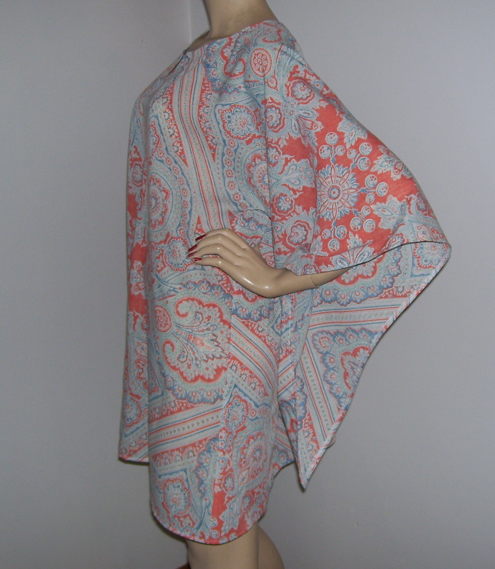 Bohemian Goddess Sheer Paisley Bandana Vintage Dashiki Caftan - Etsy