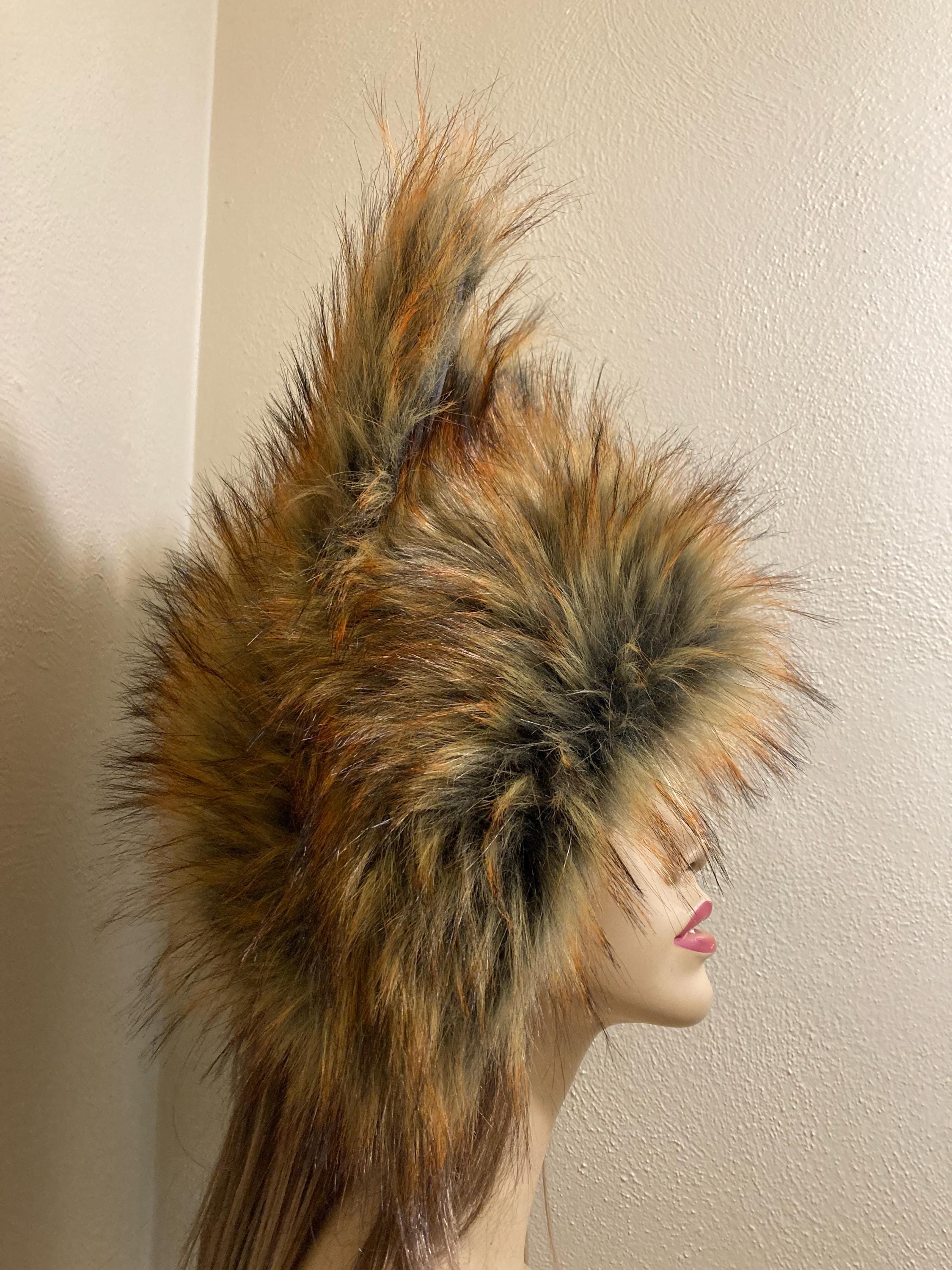 Fire Fur Wolf Hat Furry Adult Costume Headpiece With Ears - Etsy