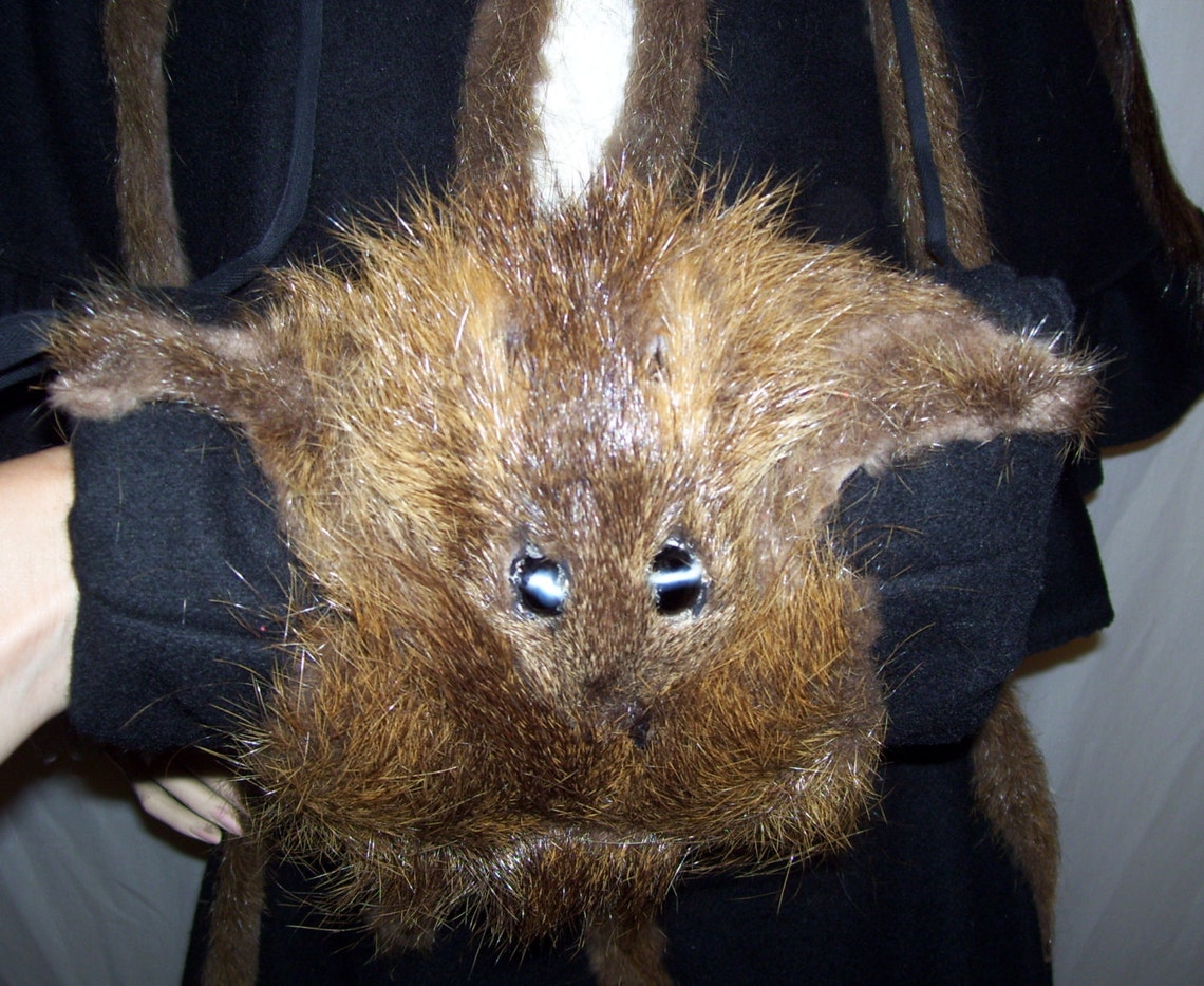 Victorian Black Cape With Muff Nutria Fur OOAK Costume | Etsy