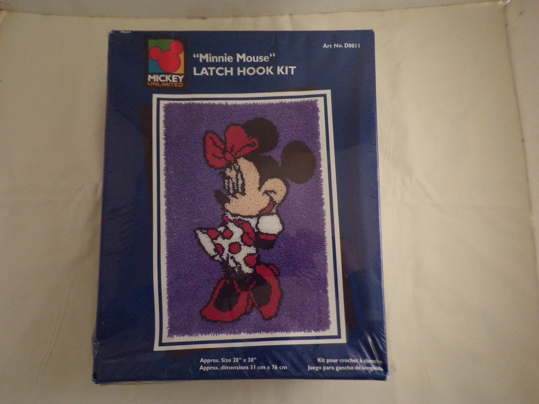 Minnie Mouse Latch Hook Rug Kit New in Package Vintage 70's Craft 20 X ...