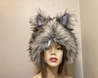 Tiger Fur Hat Rum Tum Tugger Halloween Costume Hat Furry Head Piece Wig ...