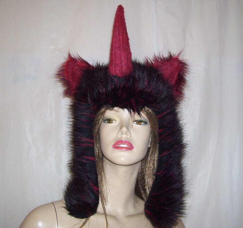 Monster Horn Hat OOAK Costume Hat Furry 4 Horned Horns Cryptid | Etsy