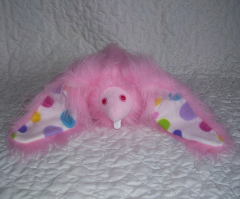 Fluffy Pink Bunny Rabbit Buck Tooth Plushie Stuffed Animal Fur - Etsy