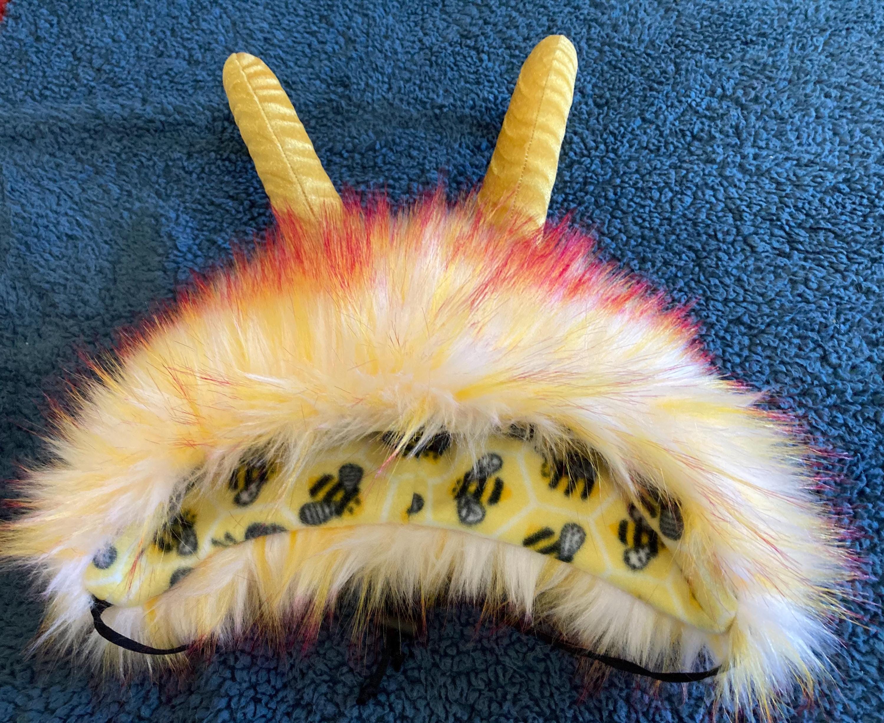 Faux Fur Horn Hat: Weird Monster Costume Head Piece - Etsy
