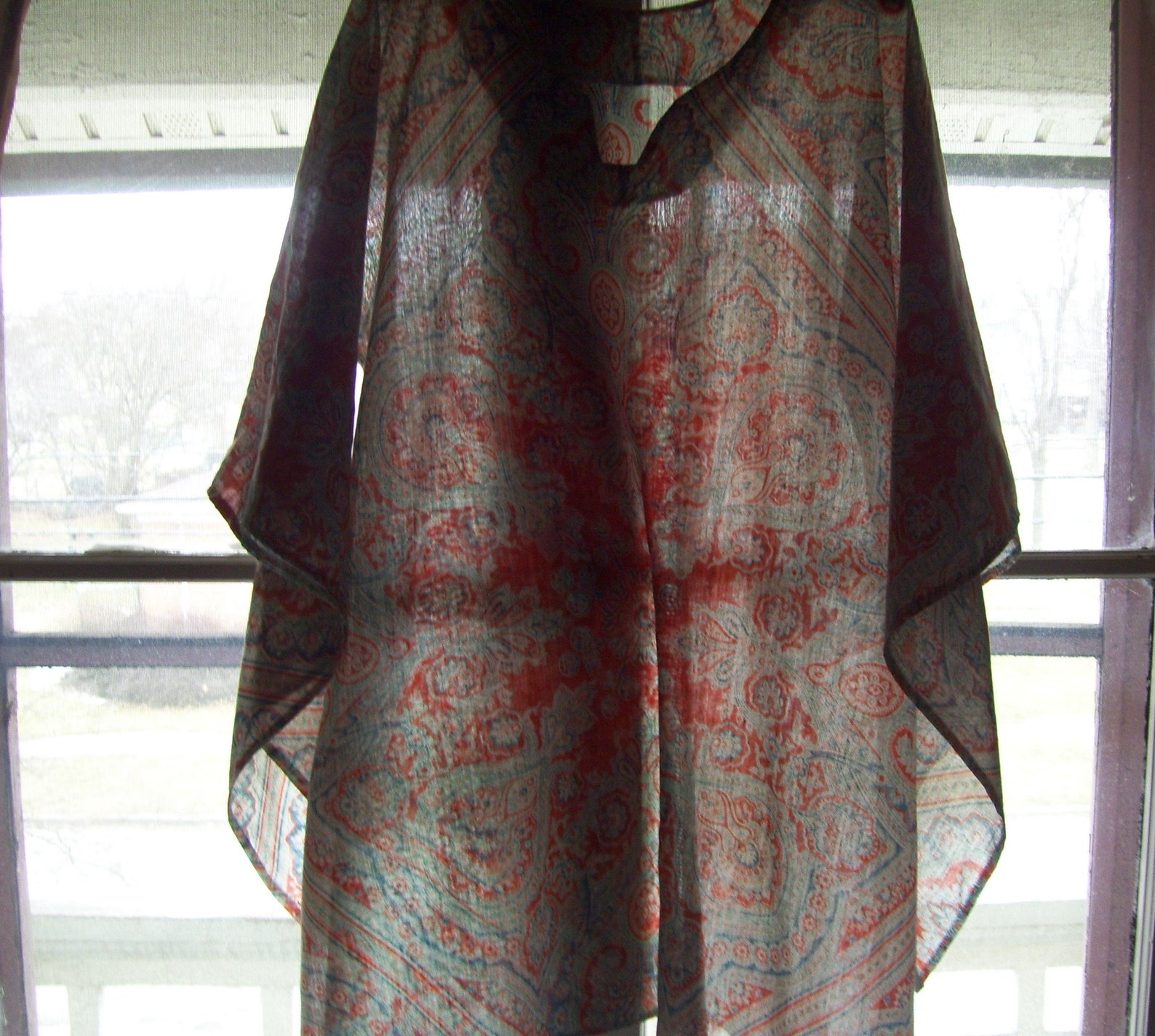 Bohemian Goddess Sheer Paisley Bandana Vintage Dashiki Caftan | Etsy