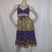 Hippie Sundress Patchwork OOAK Bohemian Boho Strappy Dress Cotton India ...