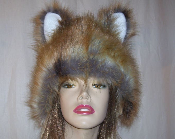 Red Fox Fur Hat With Ears Furry Foxy N Fabulous Fur Head Piece - Etsy