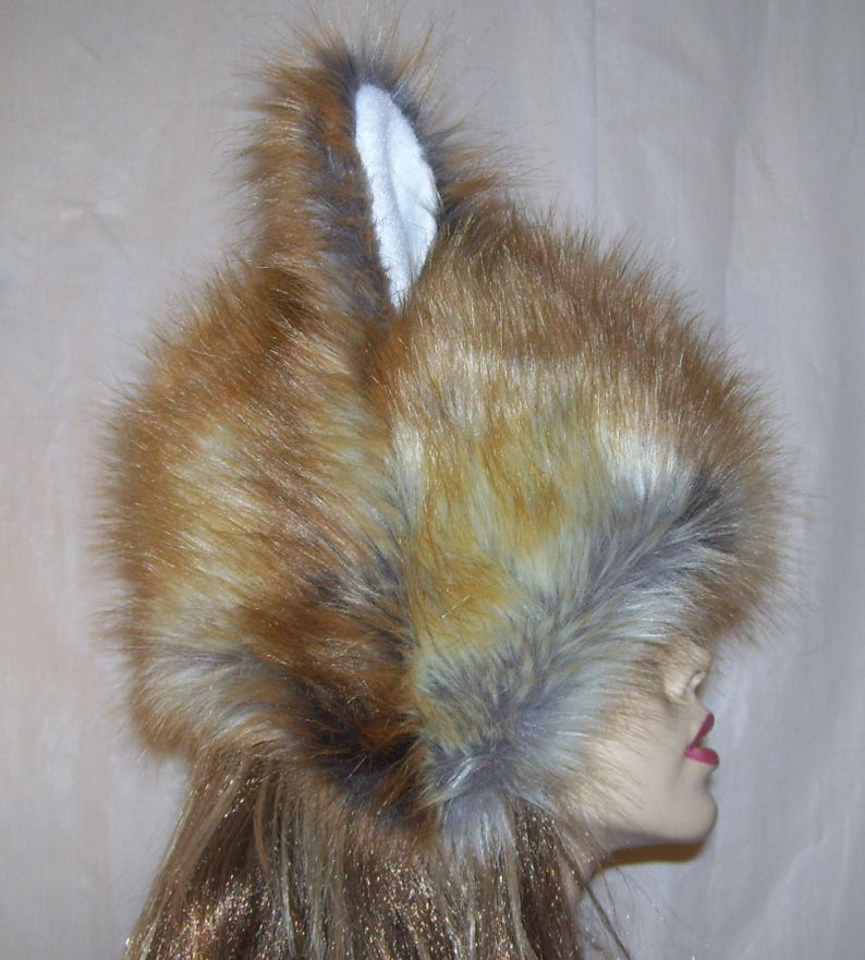 Red Fox Fur Hat With Ears Furry Foxy N Fabulous Fur Head Piece - Etsy ...