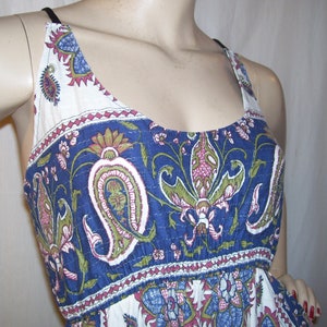 Hippie Sundress OOAK Bohemian Boho Strappy Dress Cotton Sexy Gypsy ...