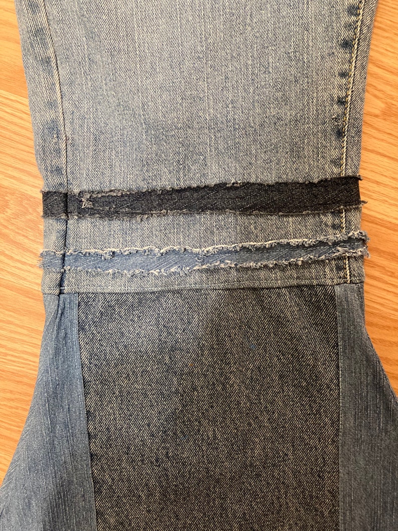 Size 12 OOAK Hippie Bell Bottom Jeans Low Rise Upcycled - Etsy