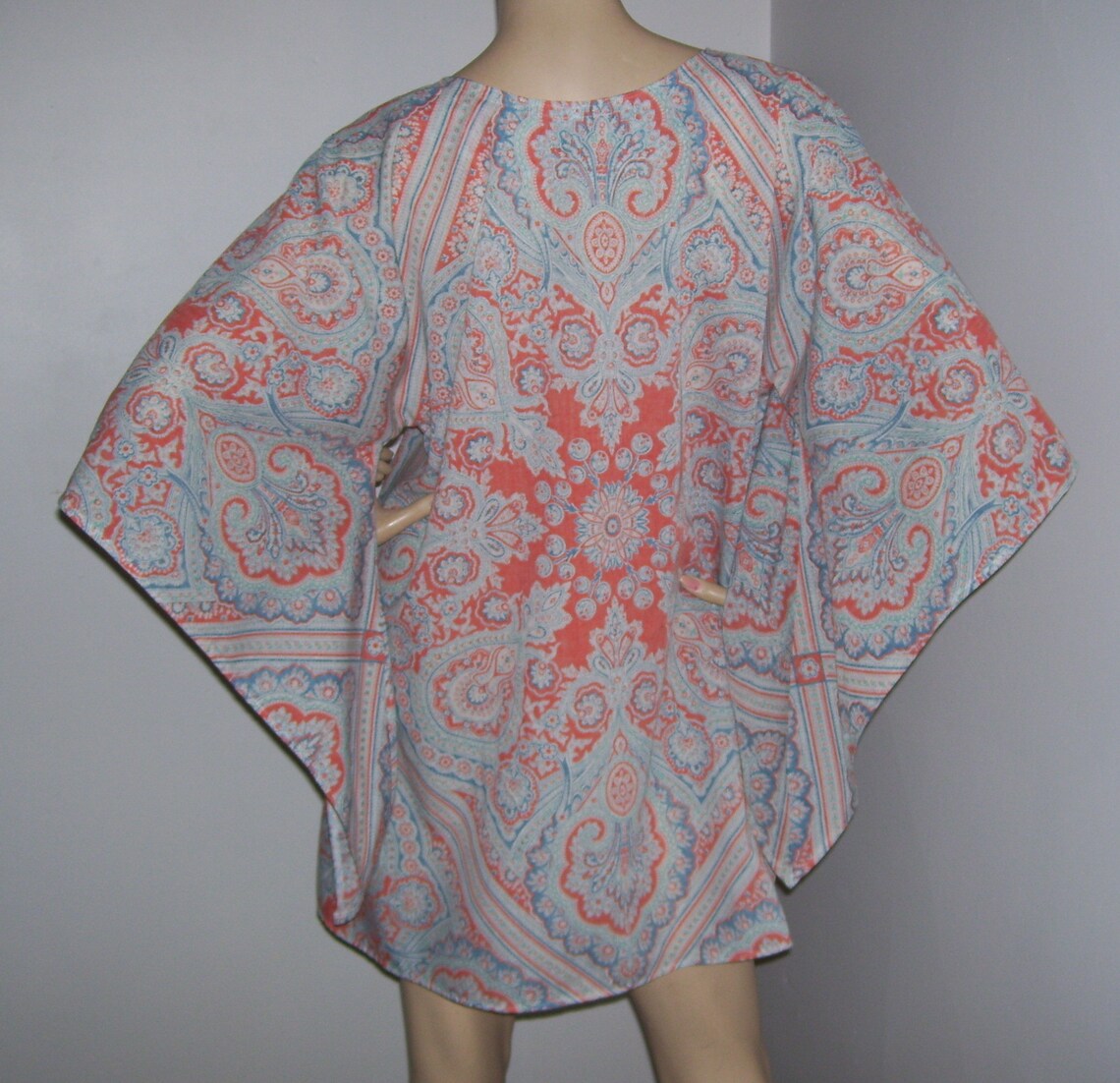 Bohemian Goddess Sheer Paisley Bandana Vintage Dashiki Caftan | Etsy
